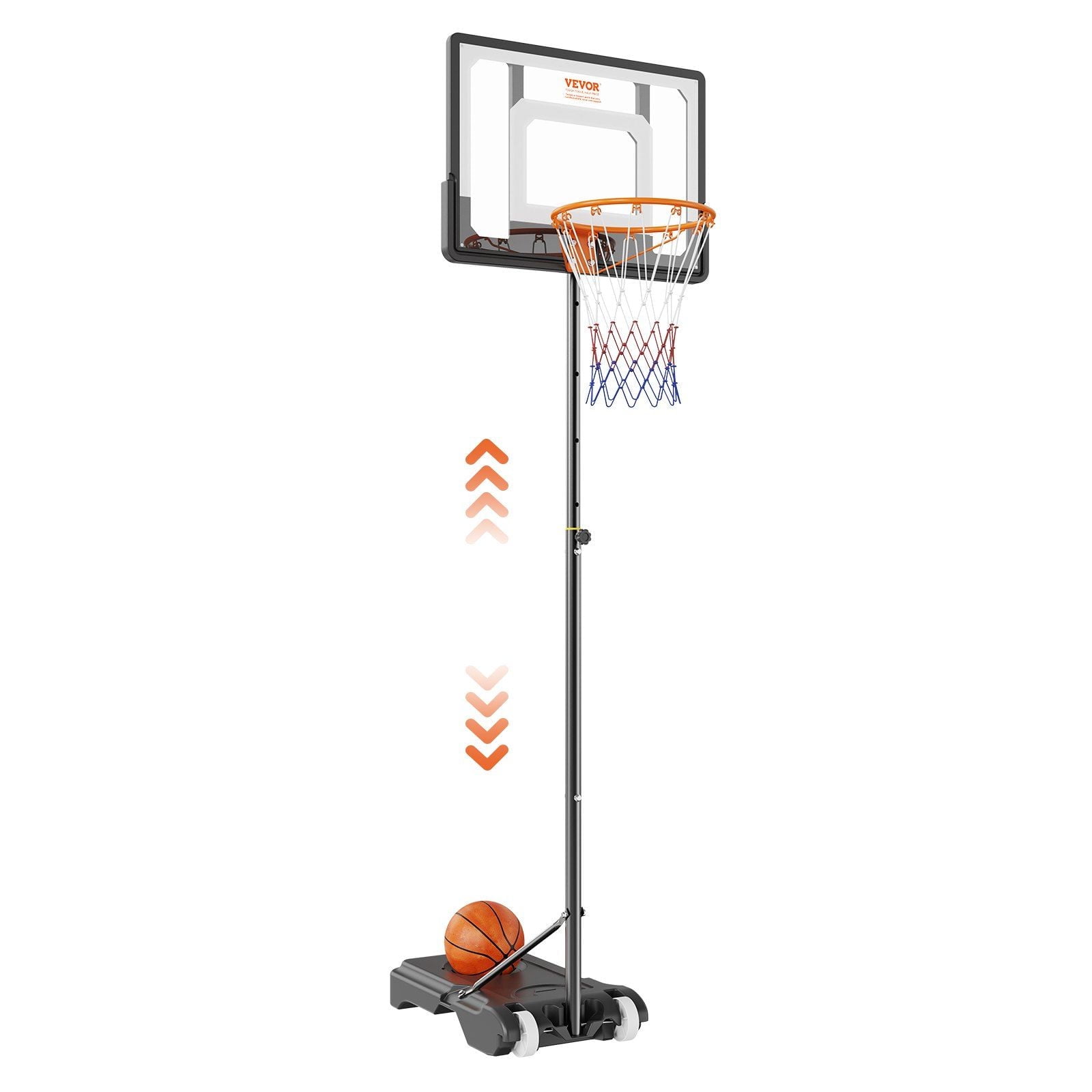CAFORKP 5-7 FT Adjustable Basketball Hoop System with 32" Backboard ...