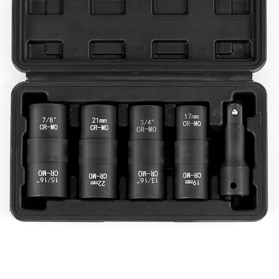 CAFORKP Universal Lug Nut Impact Socket Set, 1/2" Drive 6-Point Flip ...