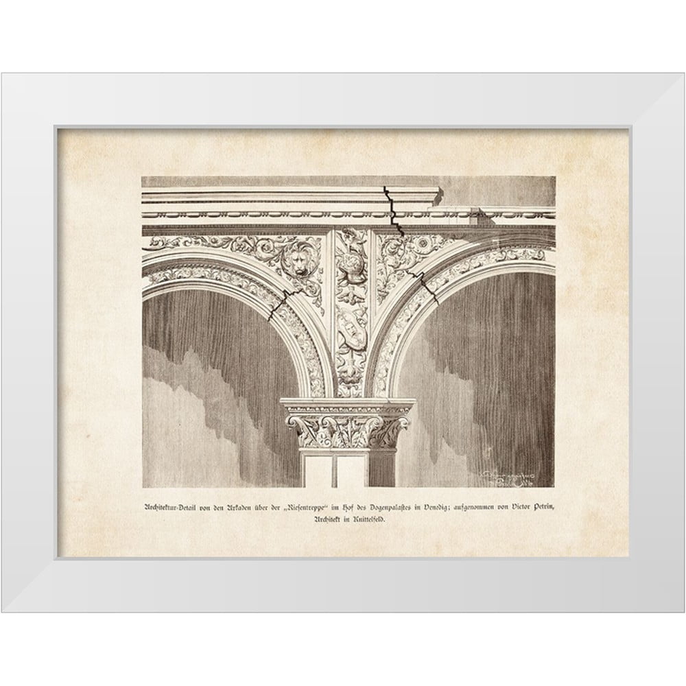 CAG 14x12 White Modern Wood Framed Museum Art Print Titled ...