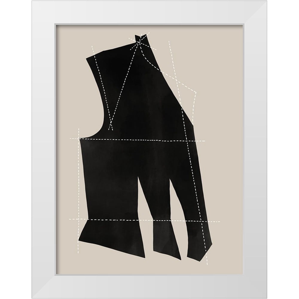 CAG 15x18 White Modern Wood Framed Museum Art Print Titled - Stitch I ...