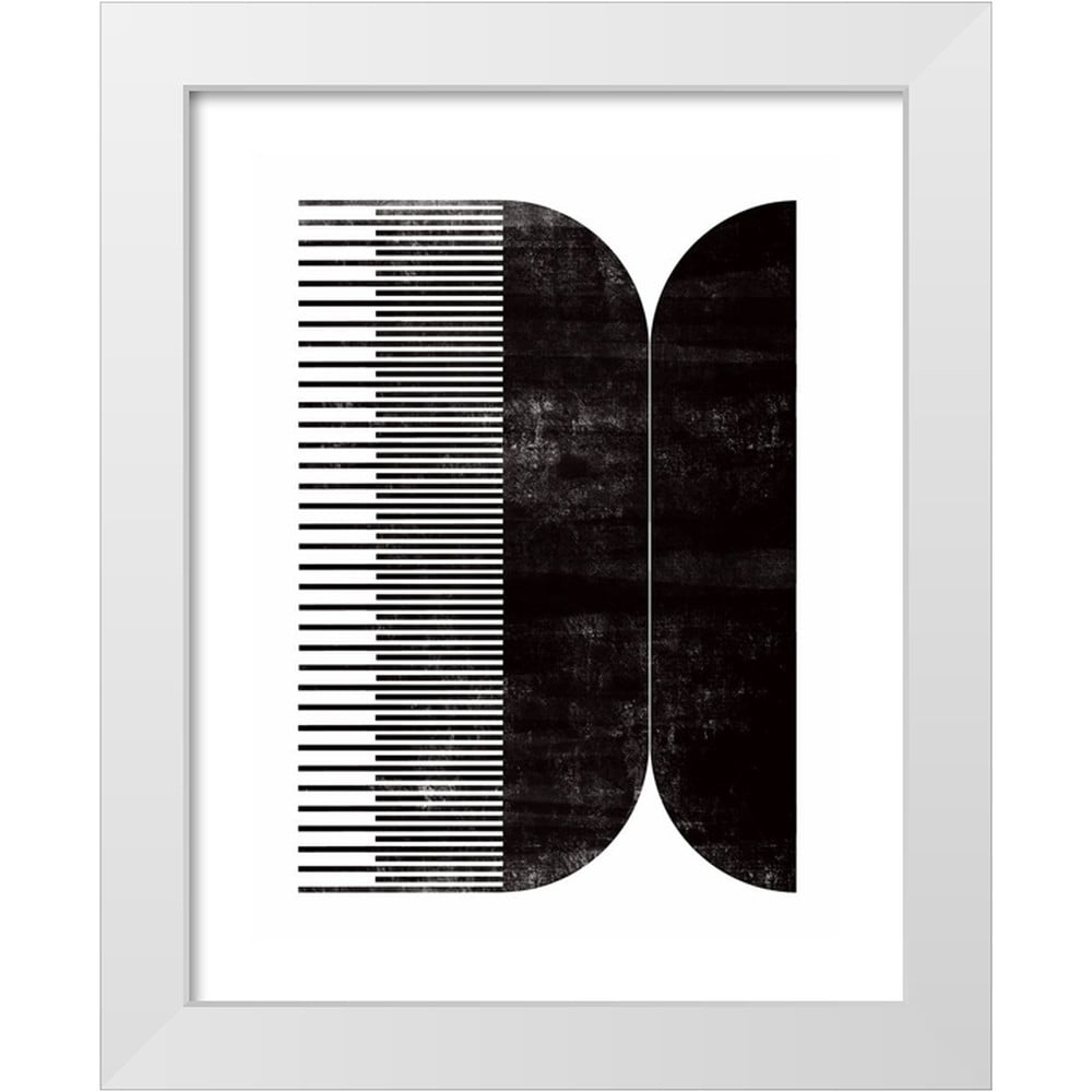 CAG 26x32 White Modern Wood Framed Museum Art Print Titled - Comb - III ...