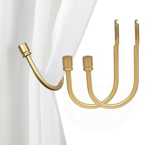 Better Homes & Gardens Brass Curtain Holdbacks Set of Two with Easy ...
