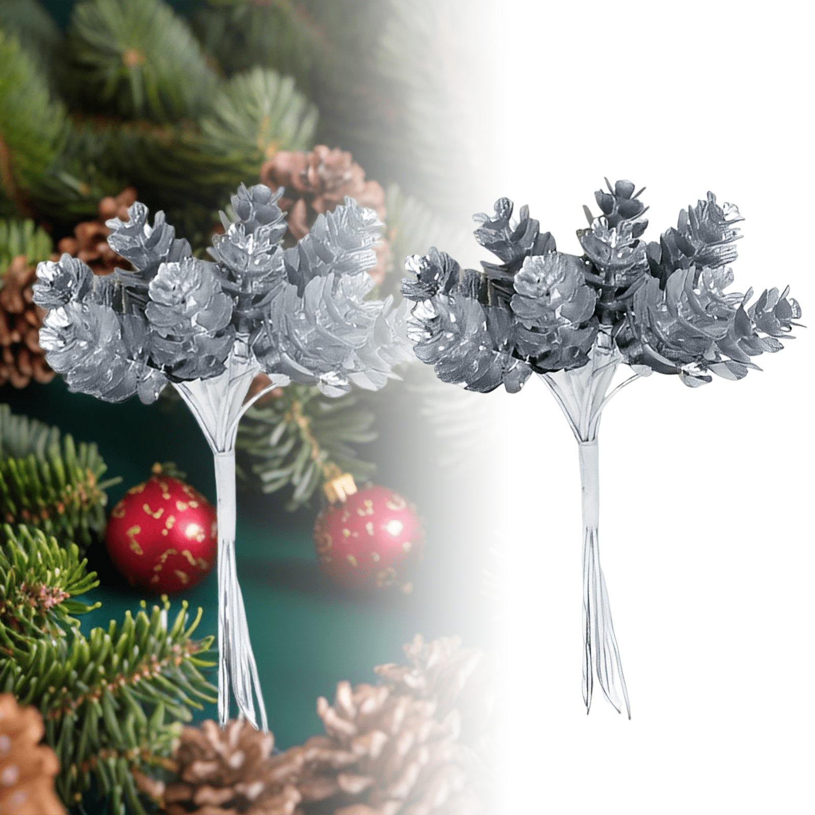 CAHQHLI Bouquet Artificial Pine Picks Christmas Pine Picks Small Fake ...