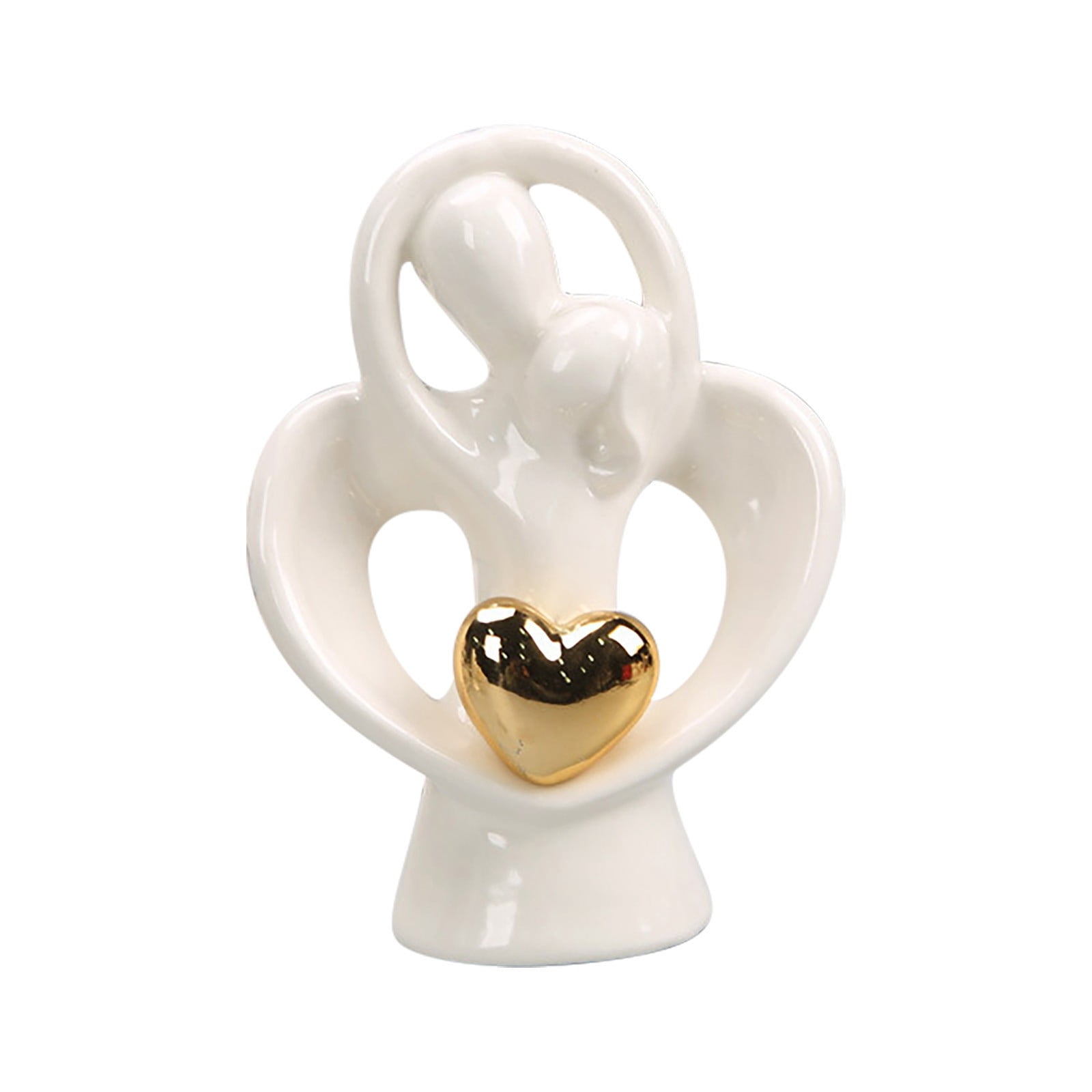 CAHQHLI Mini Couple Statue Tv Stand Décor - 5.1 Inch Ceramic Couple ...