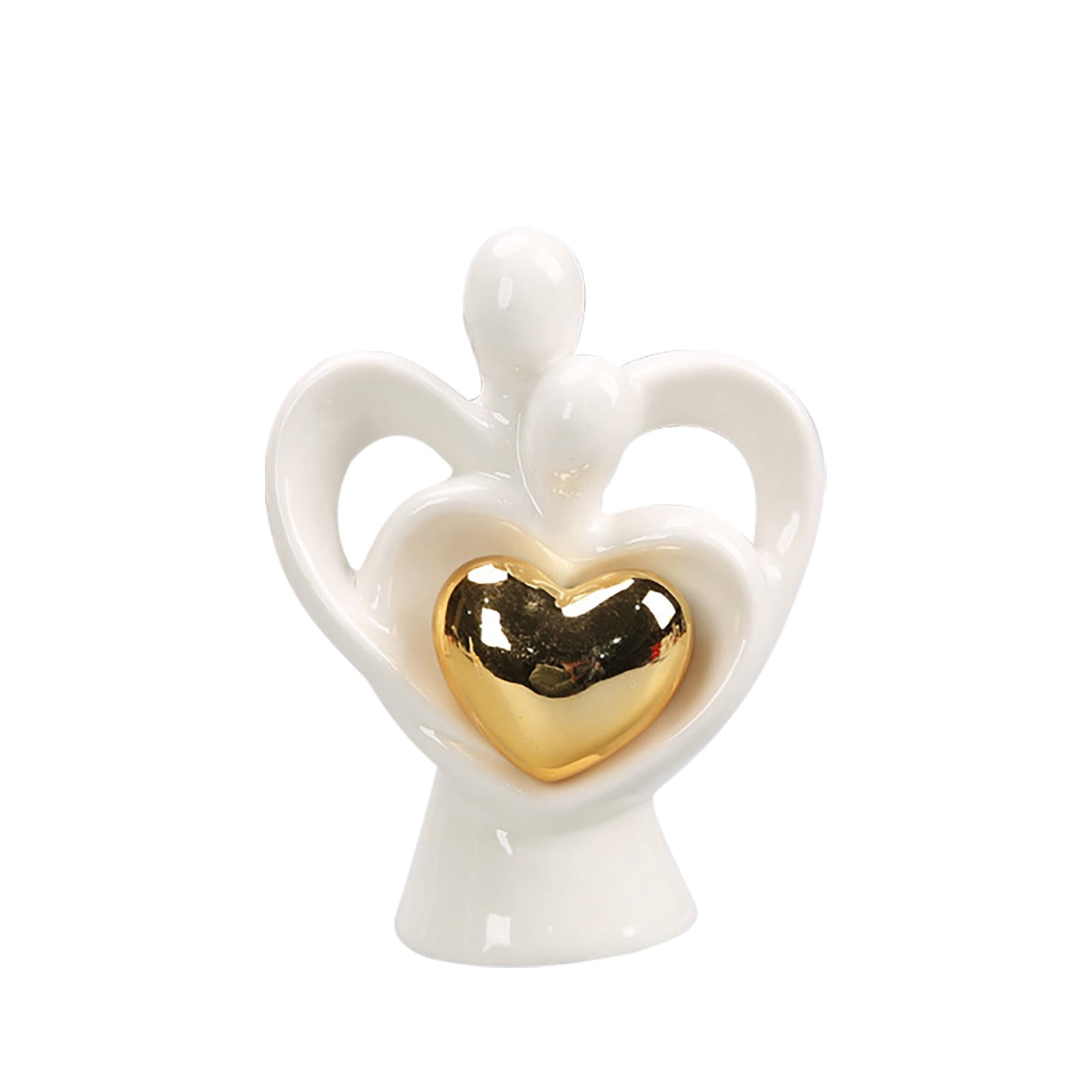 CAHQHLI Mini Couple Statue Tv Stand Décor - 5.1 Inch Ceramic Couple ...