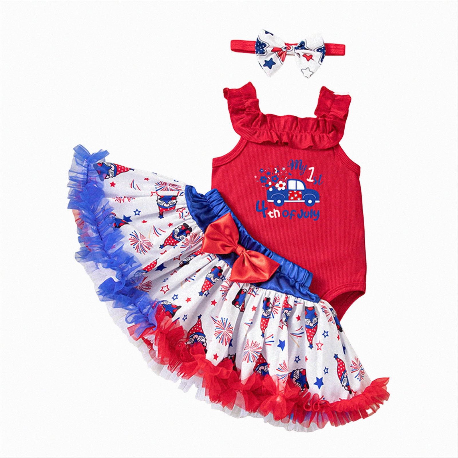 CAICJ98 4th of July Baby Girl Birthday Outfit American Flag Romper ...