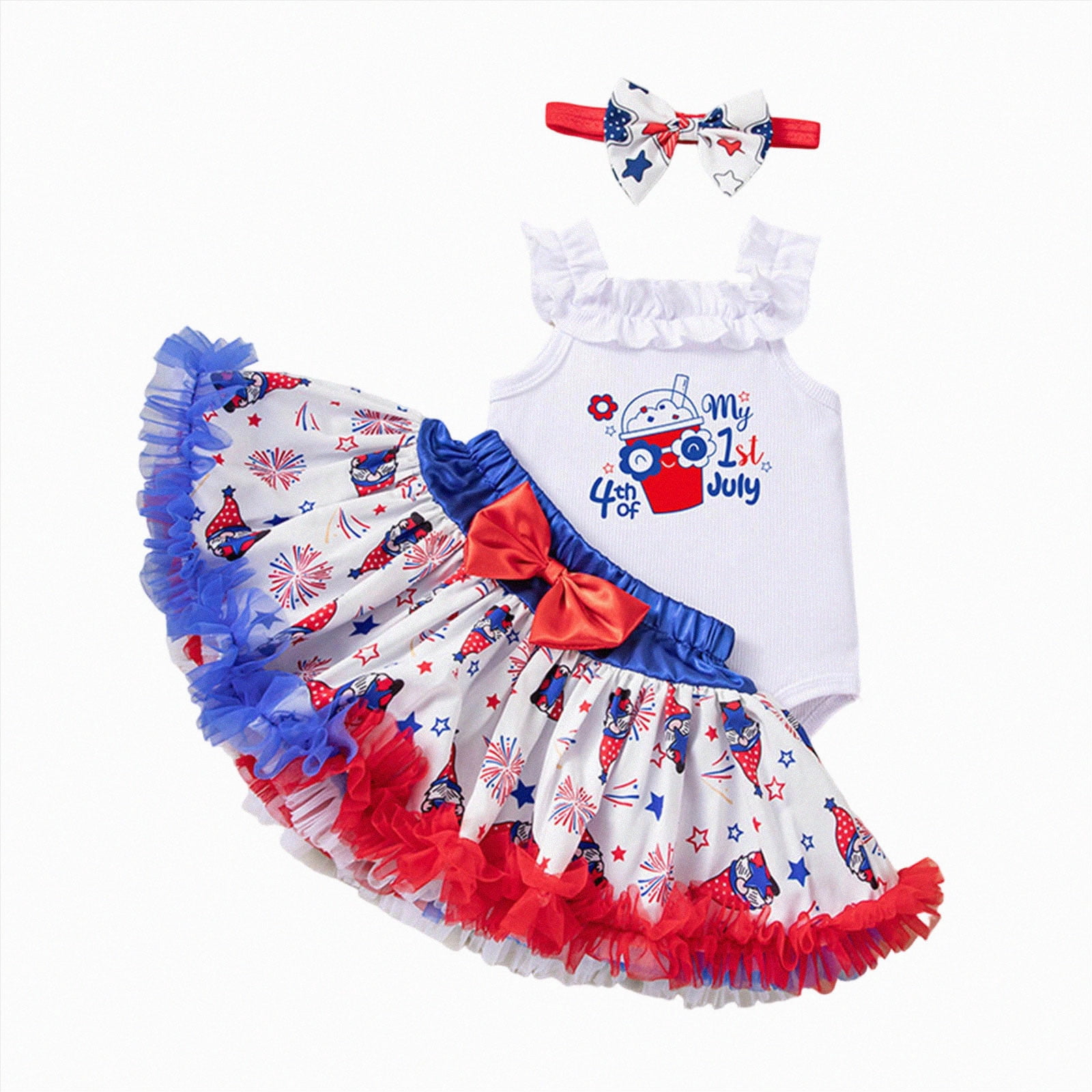 CAICJ98 4th of July Baby Girl Birthday Outfit American Flag Romper ...
