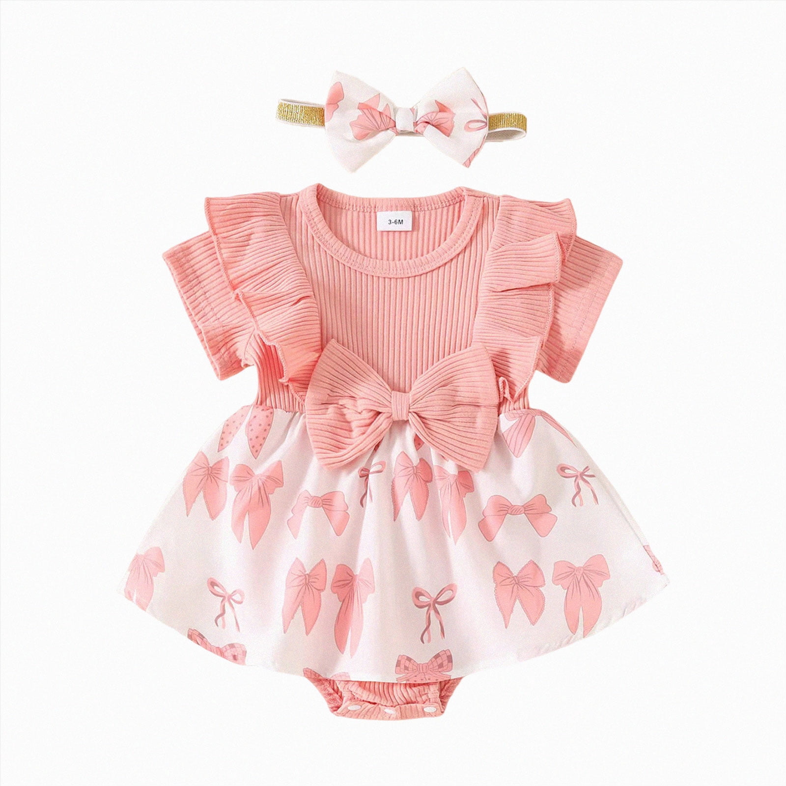 CAICJ98 Baby Girl Summer Clothes Newborn Romper Dress Ruffle Short ...