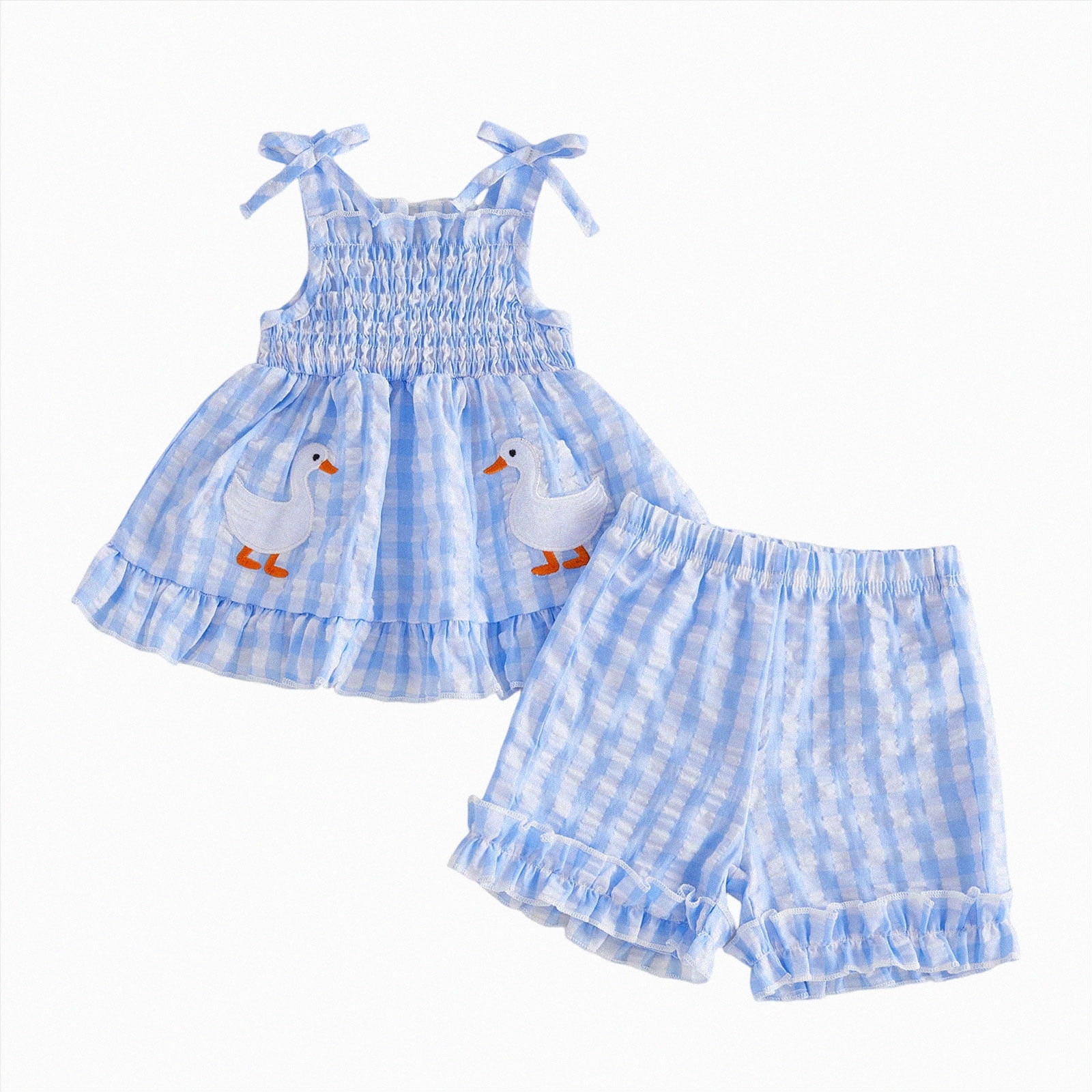 CAICJ98 Baby Girl Summer Clothes Toddler Outfit Sleeveless Shirt Swing ...