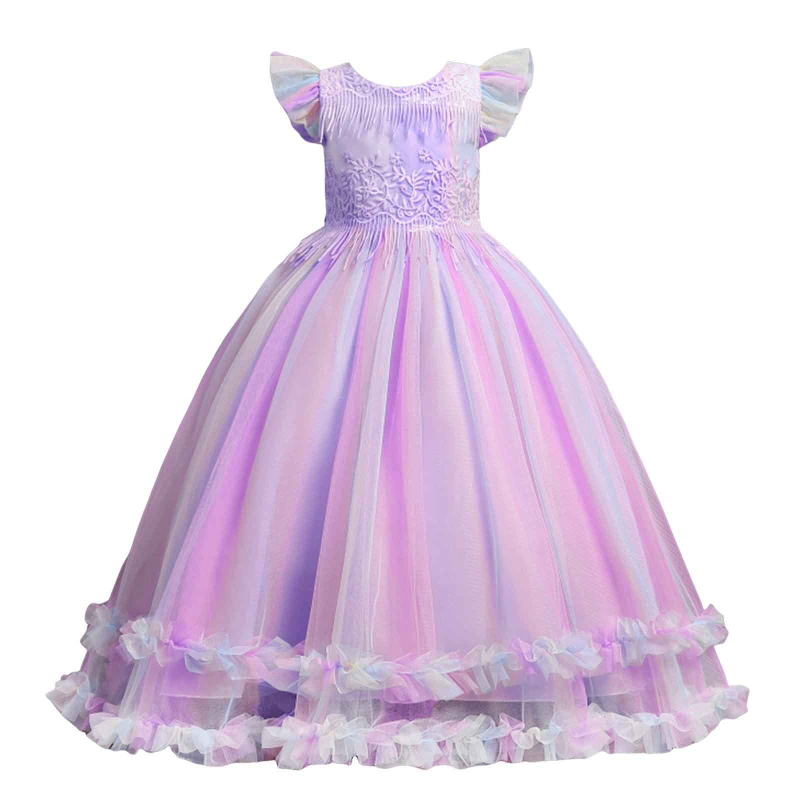 CAICJ98 Flower Girls Maxi Dress Bridesmaid Wedding Pageant Party ...