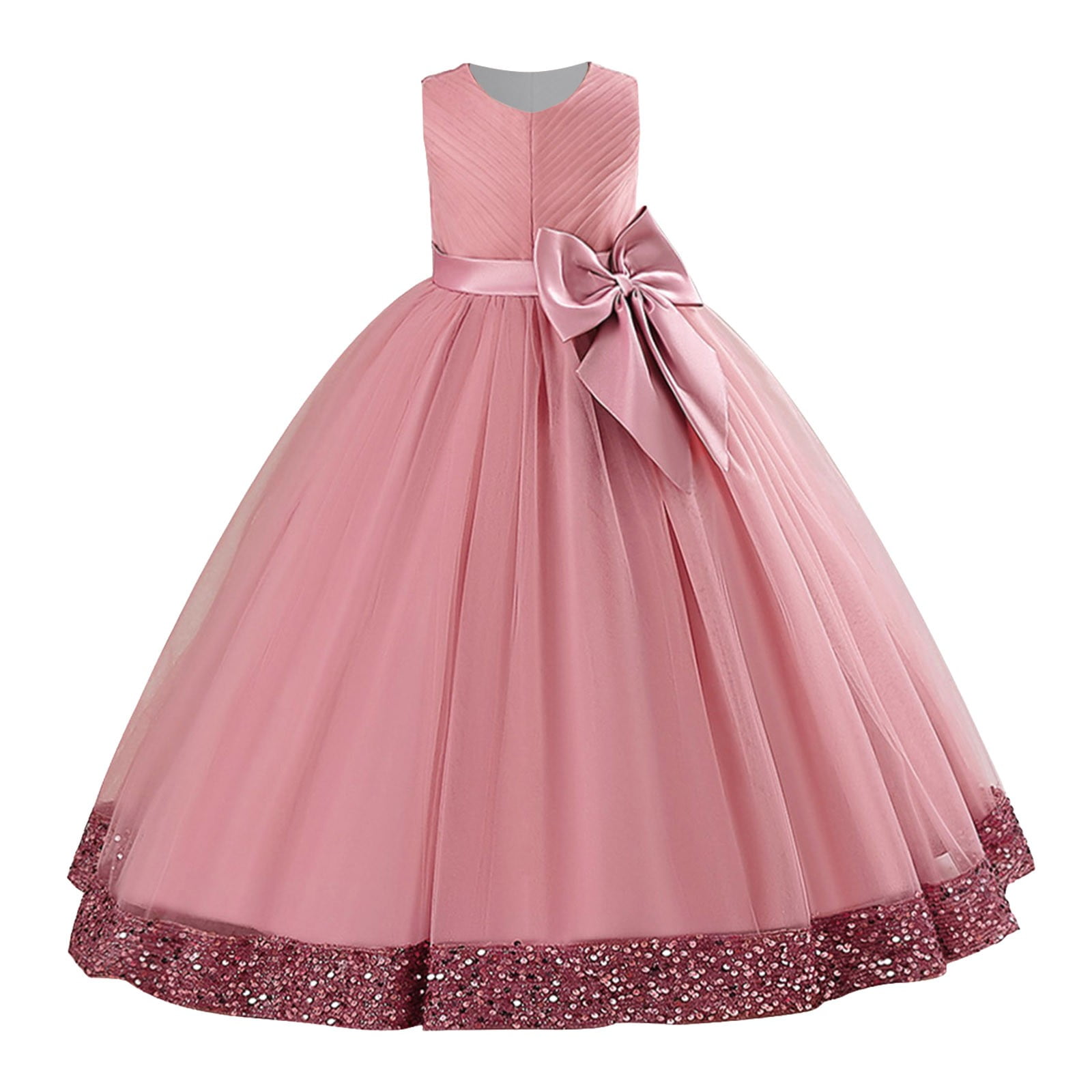 CAICJ98 Flower Girls Tulle Dress Bridesmaid Sparkle Wedding Pageant ...