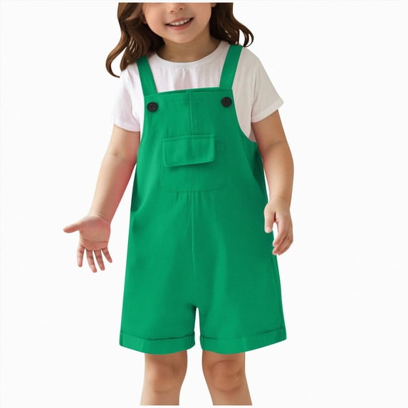 CAICJ98 Girls Corduroy Overall Shorts Kids Cute Romper Shortalls with ...