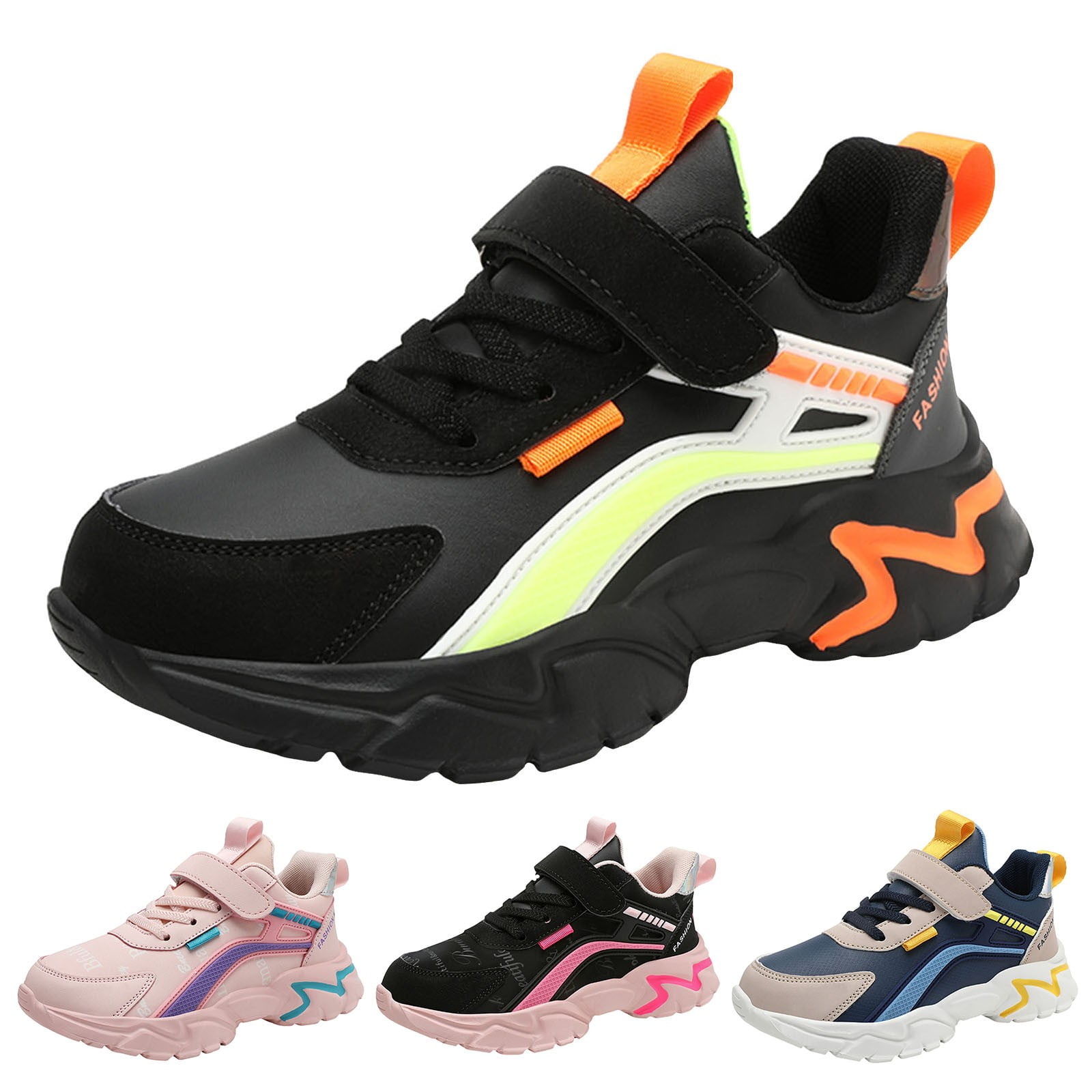 CAICJ98 Girls' Running Shoes Comfort Leather Casual School Shoes ...