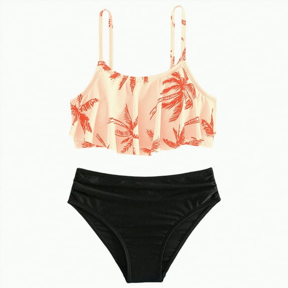 CAICJ98 Girls Swimsuit Two Pieces Bikini Set Ruffle Bathing Suits for ...