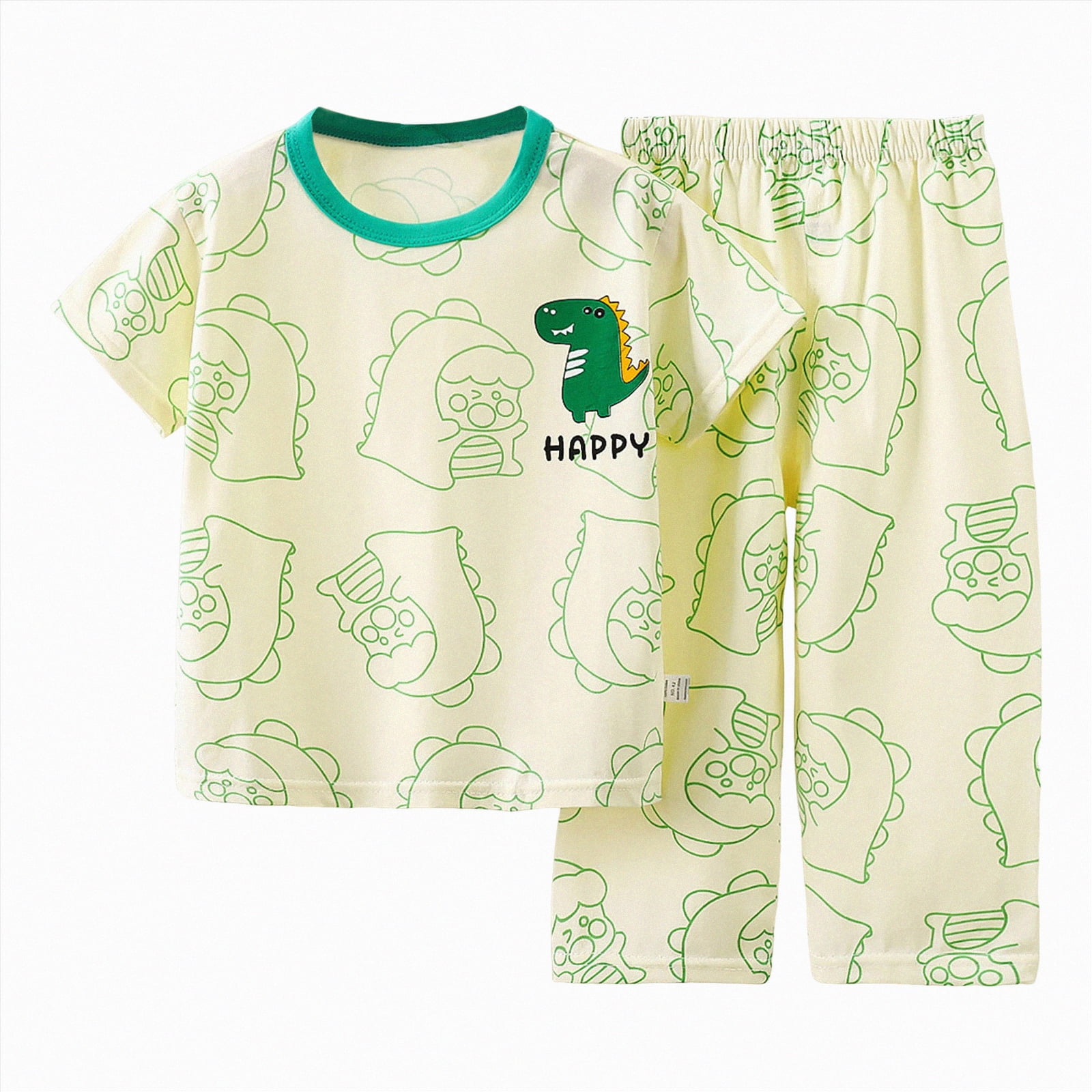 CAICJ98 Kids Toddler Pajamas Short Sleeve Long Pants Cartoon Pajama ...