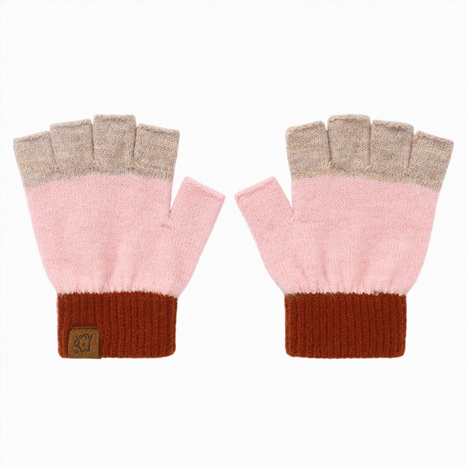 CAICJ98 Kids Winter Knitted Mitten Gloves Fingerless Gloves for Teen ...
