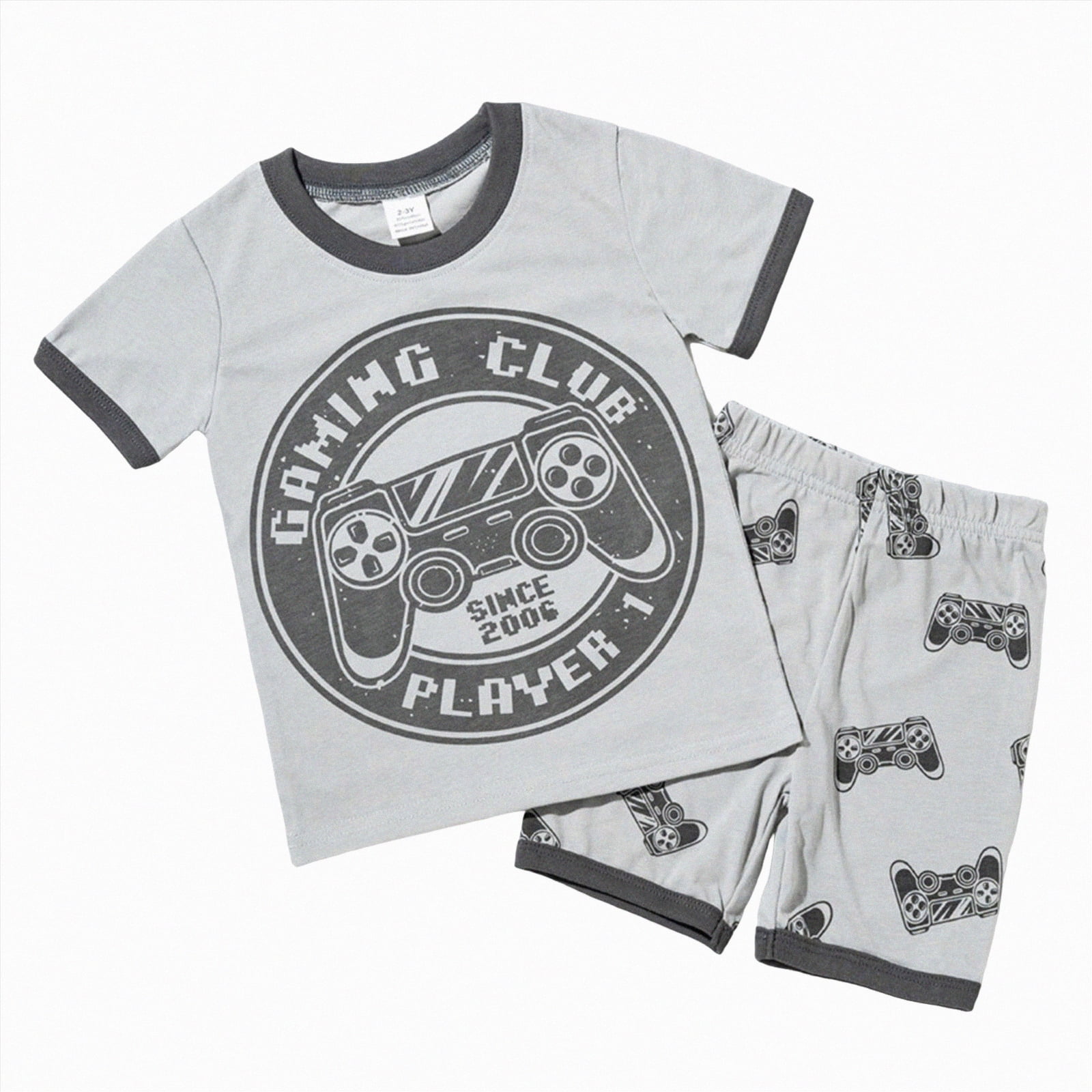 CAICJ98 Little Boys Short Set Pjs for Boys Cotton Toddler Train ...