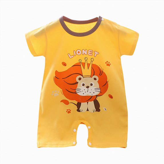 CAICJ98 Newborn & Baby Boy Cotton Short Sleeve Rompers, Graphic Prints ...