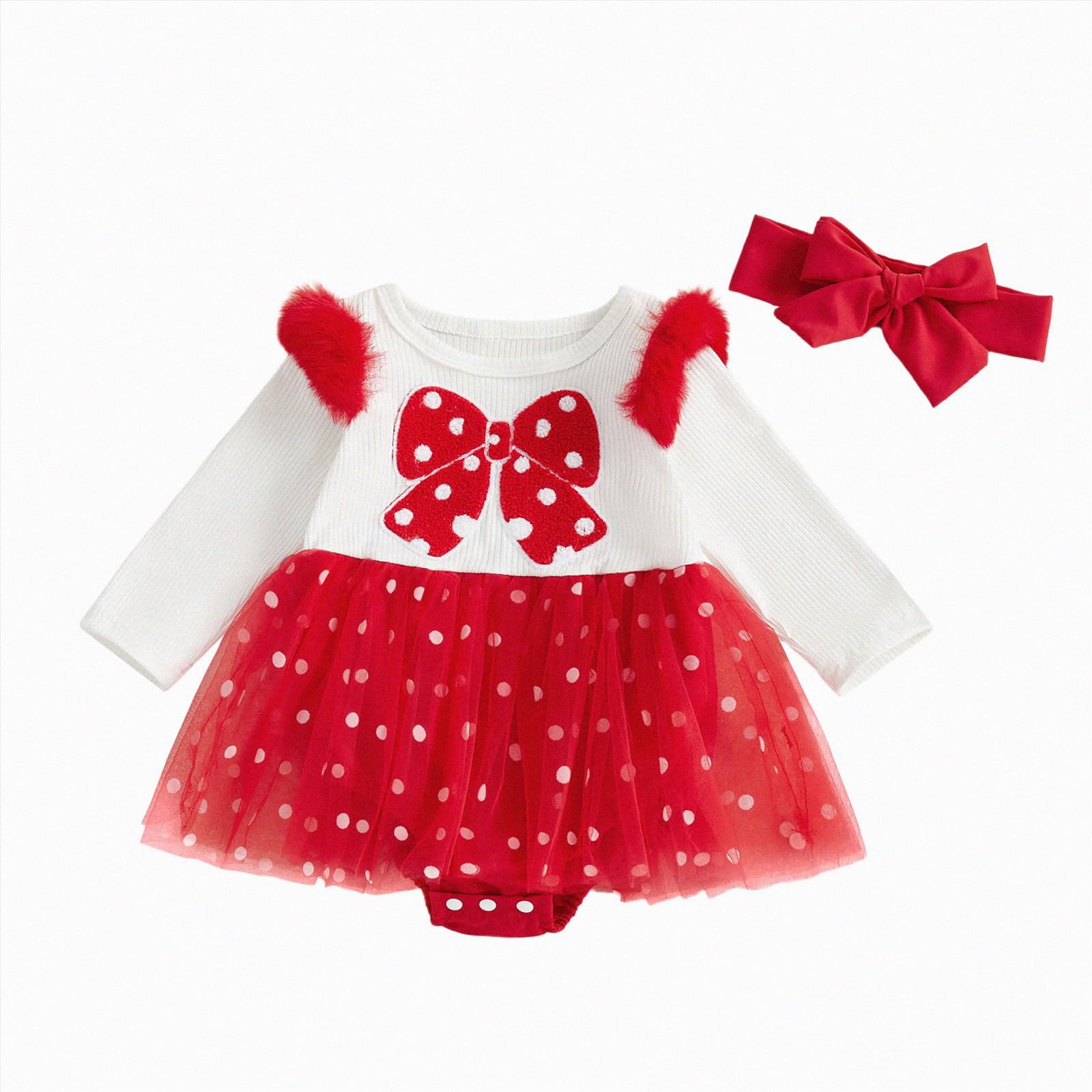 CAICJ98 Newborn Baby Girl First Valentines Outfit Heart Long Sleeve ...