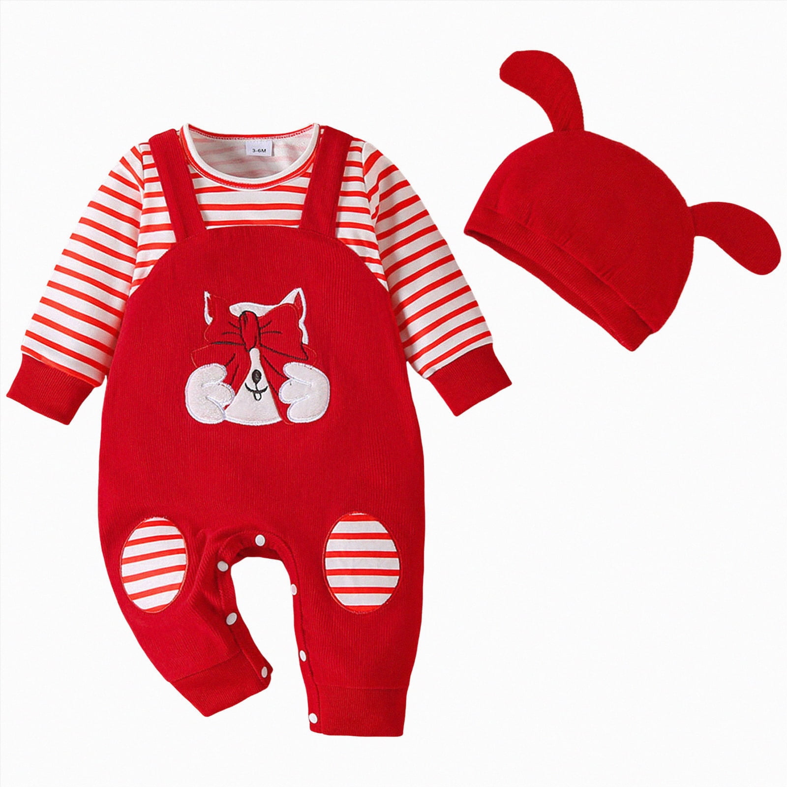 CAICJ98 Newborn Infant Baby Girl Clothes Fall Winter Long Sleeve Romper ...