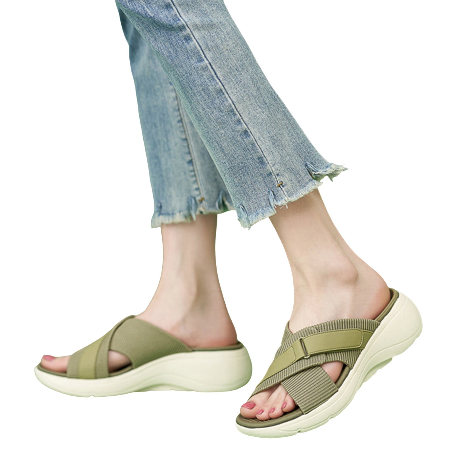 CAICJ98 Platform Sandals Women Comfortable Sandals Orthotic Walking ...