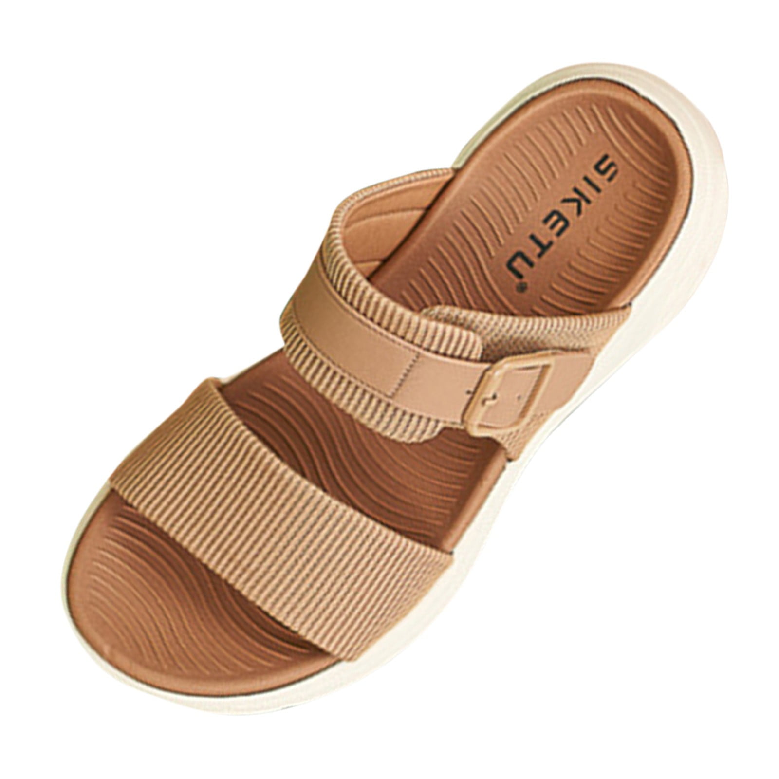 CAICJ98 Platform Sandals Women Sandals Open Toe Chunky Heel Ankle Strap ...