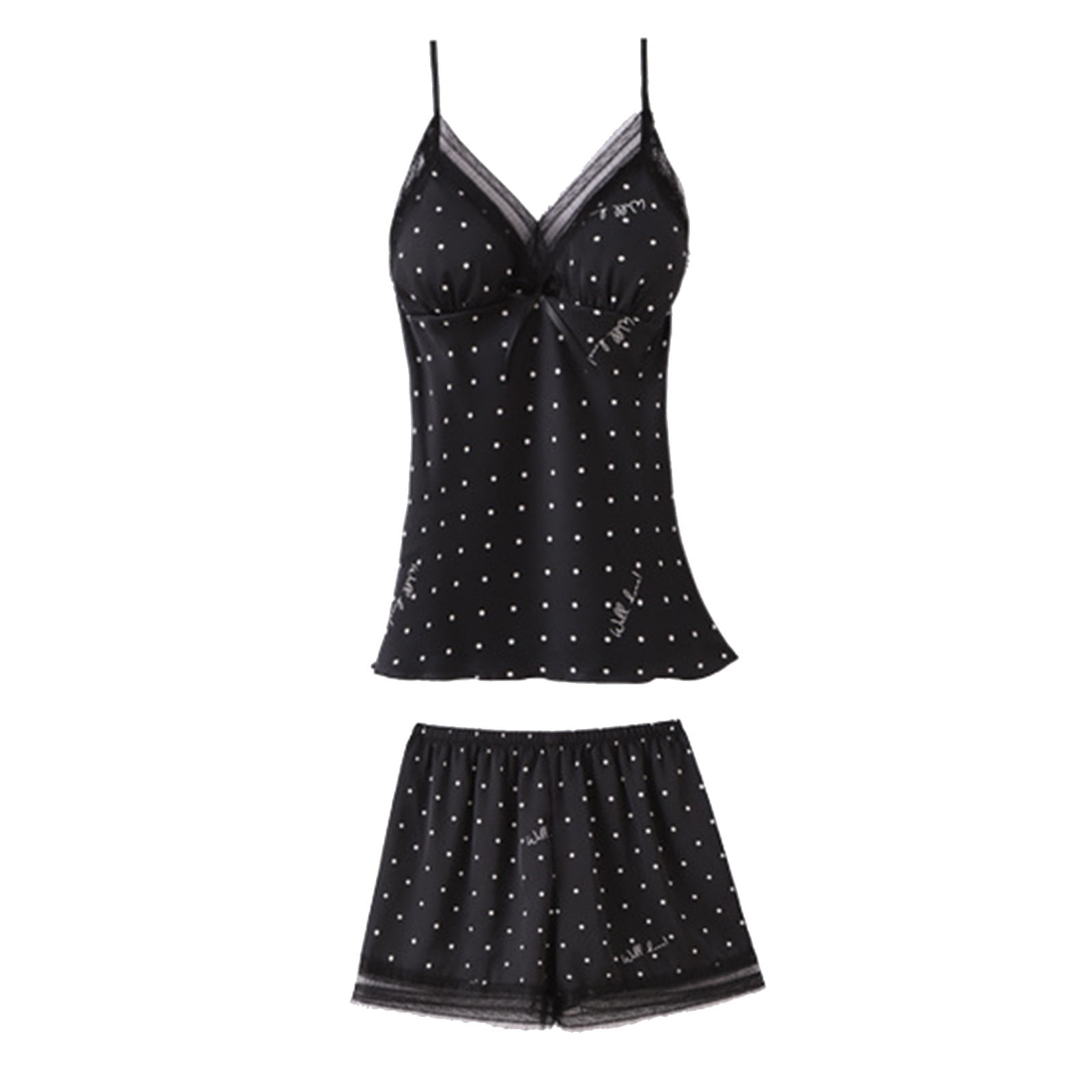 CAICJ98 Silk Pajamas for Women Women's Pajamas Set Ice Ribbon Chest ...