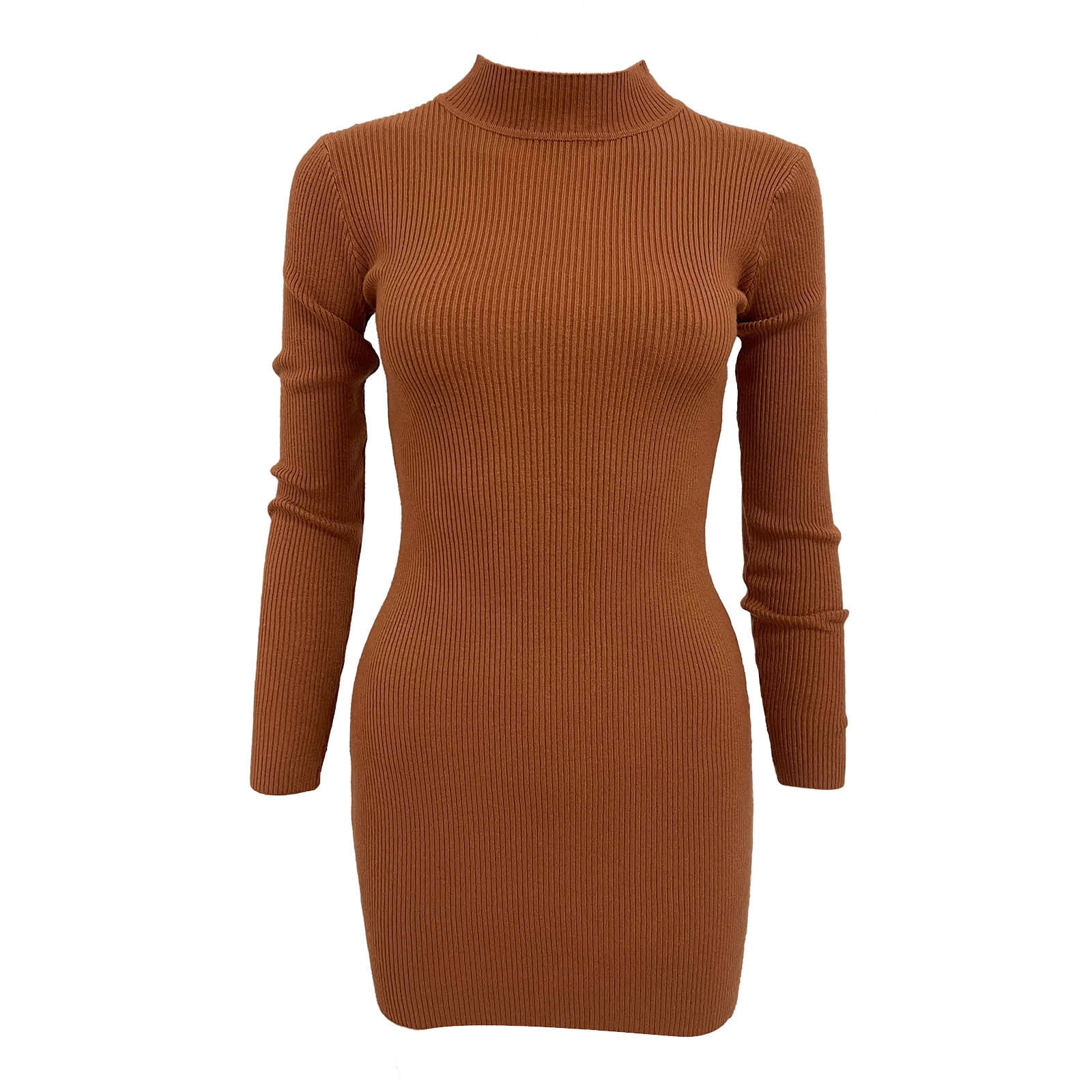 Caicj98 Sweater Dress For Women Fall Women Lantern Sleeve Crewneck
