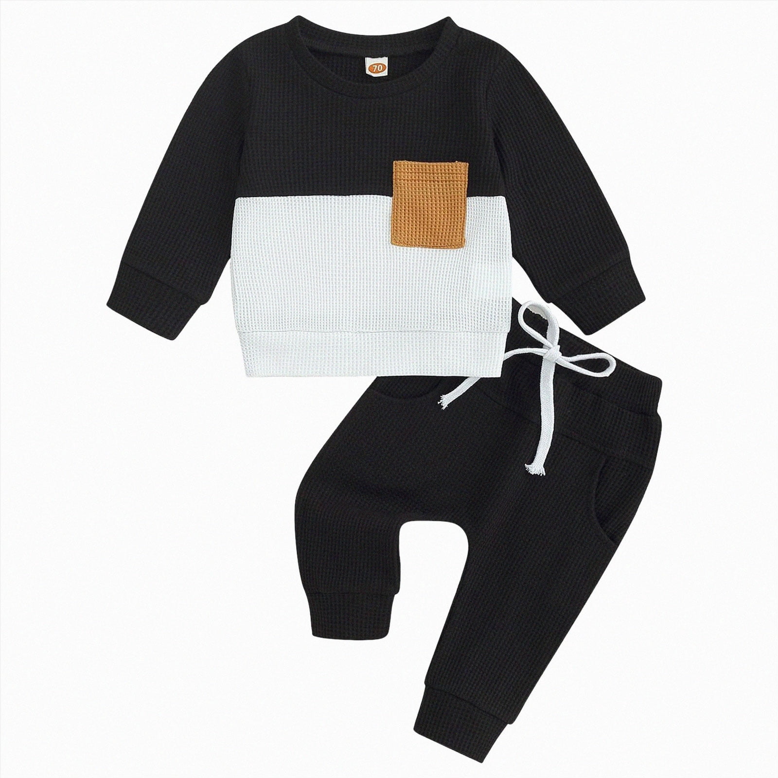 CAICJ98 Toddler Baby Boy Fall Winter Outfit Contrast Color Long Sleeve ...