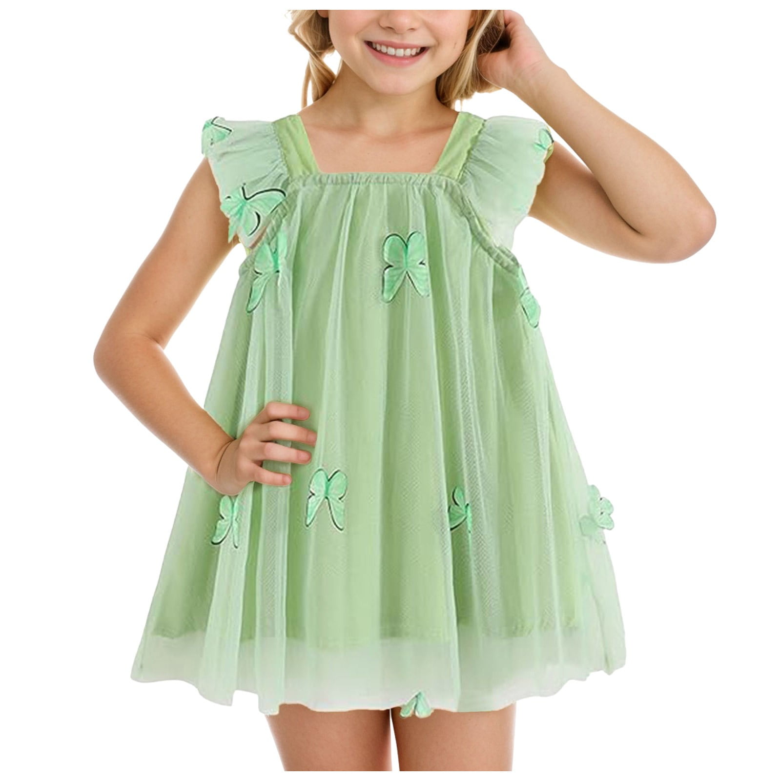 CAICJ98 Toddler Baby Girl Butterfly Dress Princess Embroidered Flutter ...