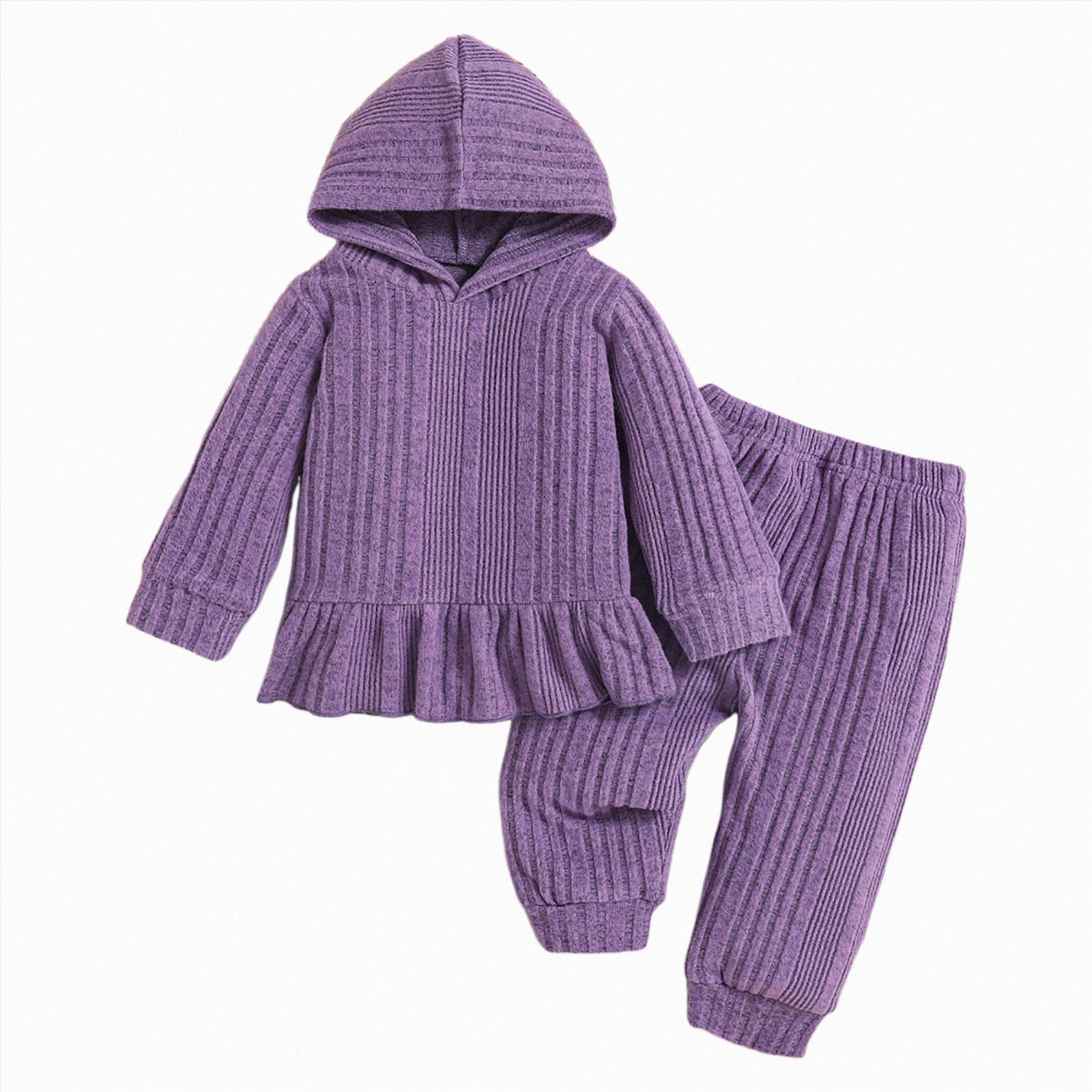 CAICJ98 Toddler Baby Girl Clothes Fall Winter Outfit Ribbed Knit Long ...
