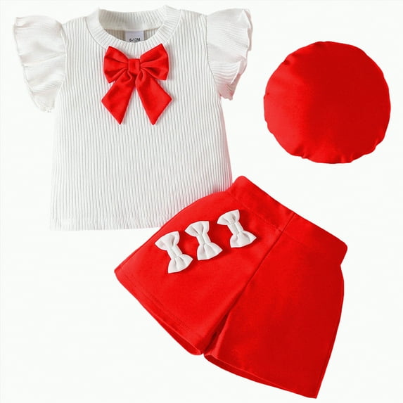 CAICJ98 Toddler Baby Girl Clothes Spring Summer Outfit Ruffle Sleeve ...