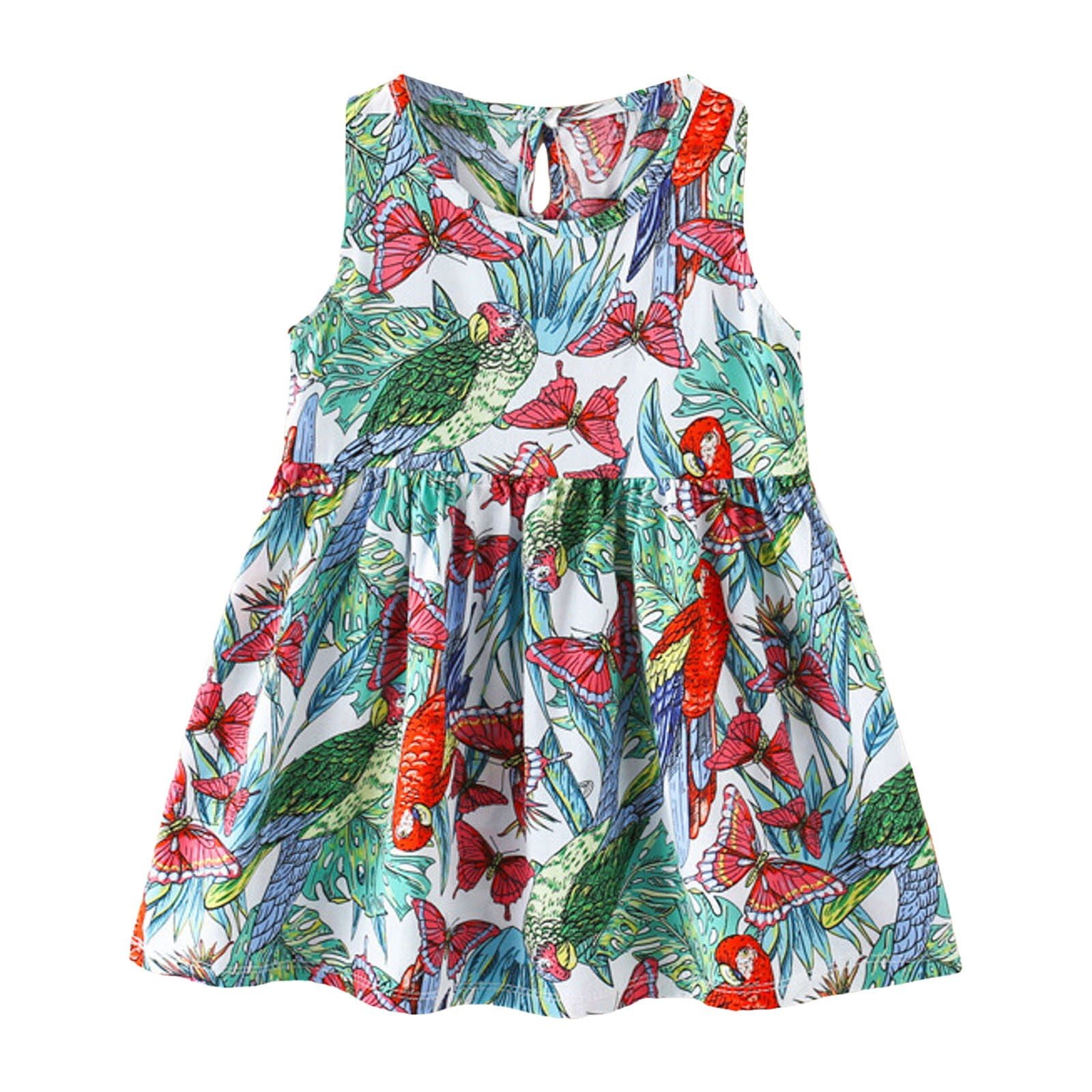 CAICJ98 Toddler Baby Girl Dress Kids Summer Outfit Casual Cartoon Round ...