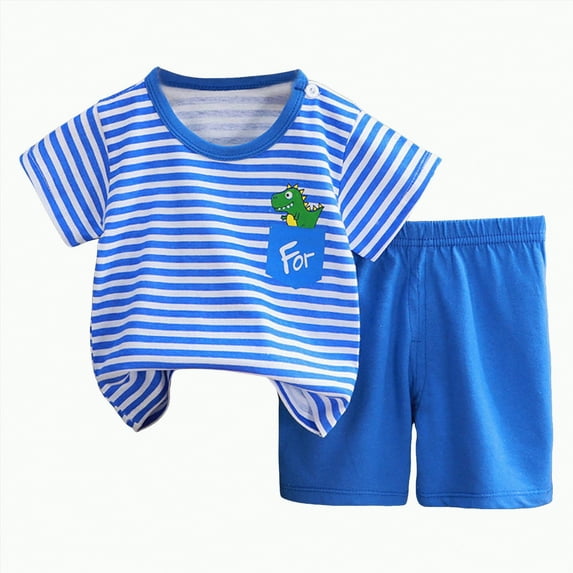 CAICJ98 Toddler Boy Summer Clothes Short Sleeve T-Shirt and Short Set ...