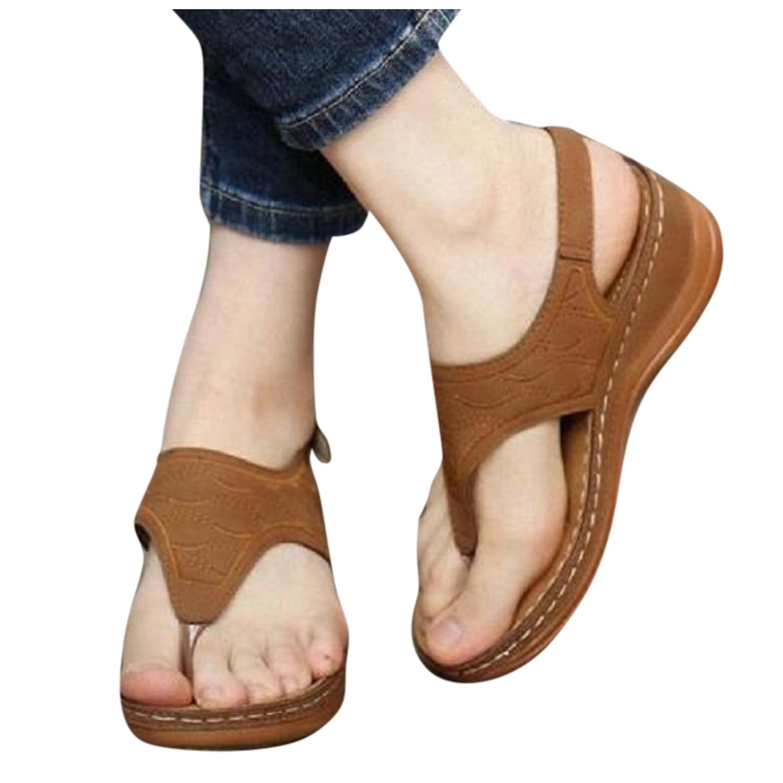 CAICJ98 Wedge Sandals for Women Womens Sandals Flats Shoes for Women ...