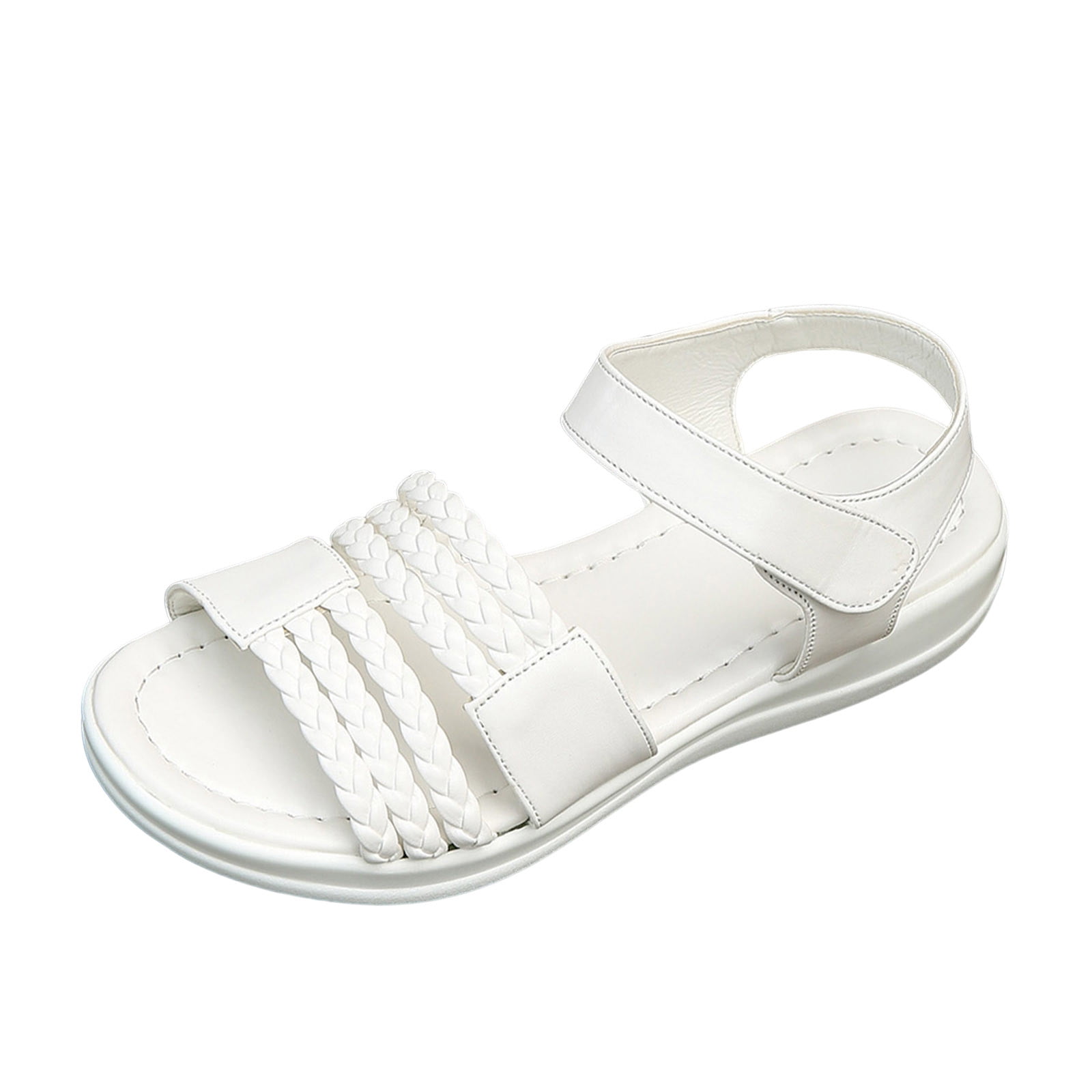 CAICJ98 Wedge Sandals for Women Women's Rhinestone Flat Sandals Slip on ...