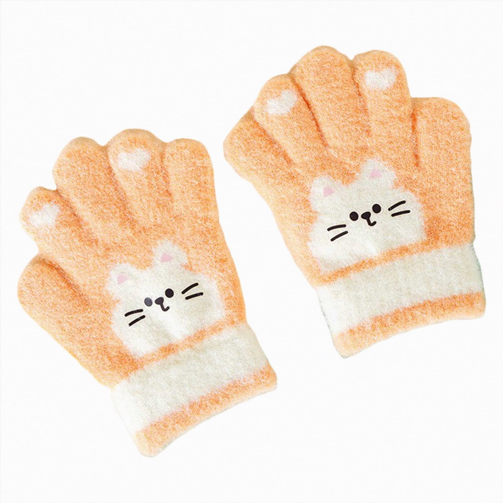 CAICJ98 Winter Gloves Kids Cute Print Fleece Winter Warm Lined Mittens ...