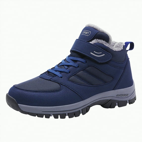 CAICJ98 Women Boots Winter Warm Cotton Lined Hiking Shoes Lace Up ...