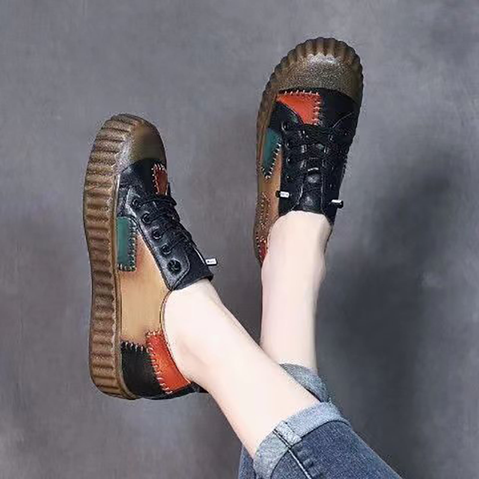CAICJ98 Women'S Fashion Sneakers Women's Round Comfortable Casual ... CAICJ98 Women'S Fashion Sneakers Women's Round Comfortable Casual ...
