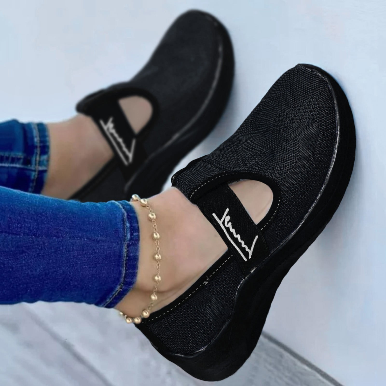 CAICJ98 Womens Shoes Slip on Sneakers for Women and Men with Arch ...