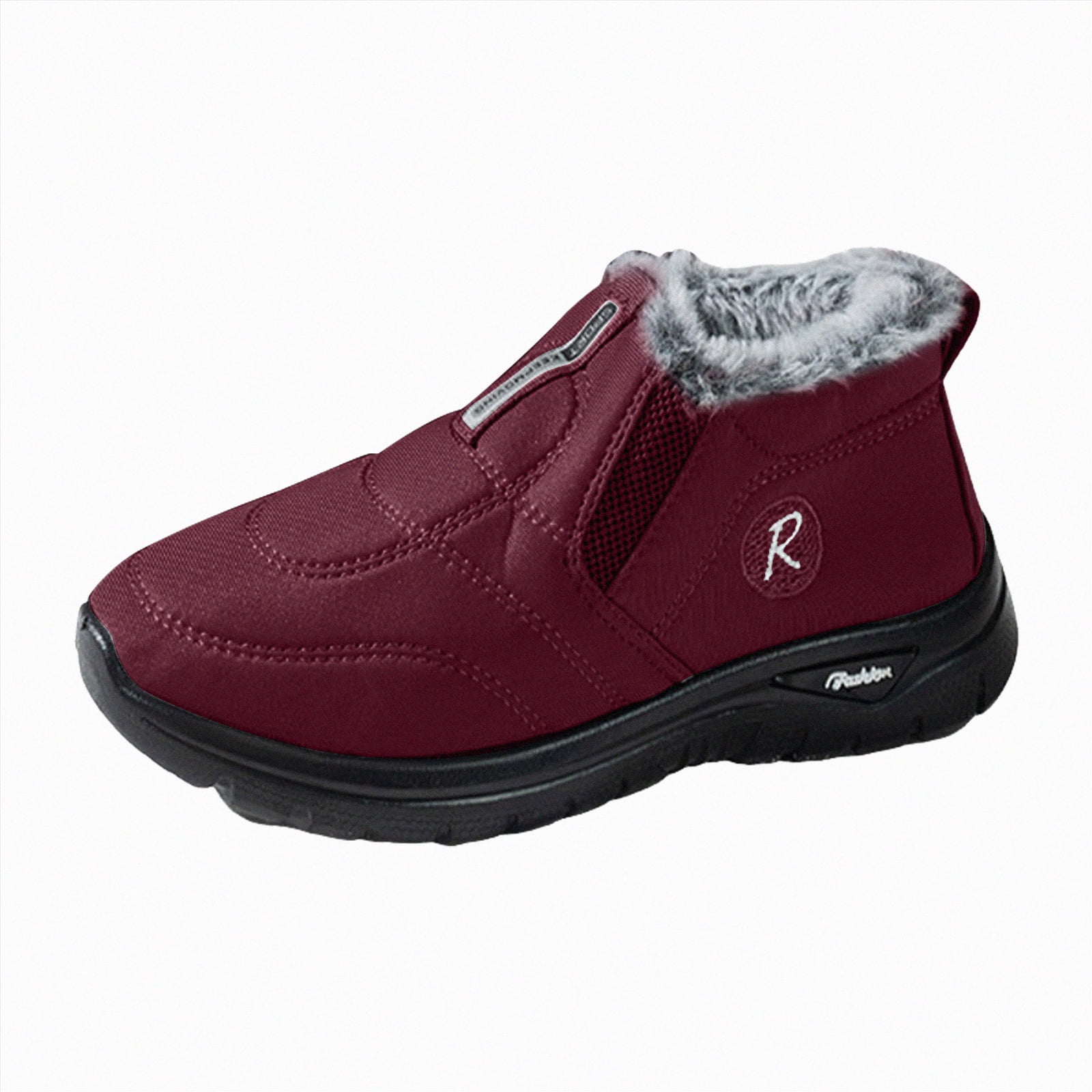 CAICJ98 Womens Snow Boots Waterproof Ankle Booties Synthetic Leather ...