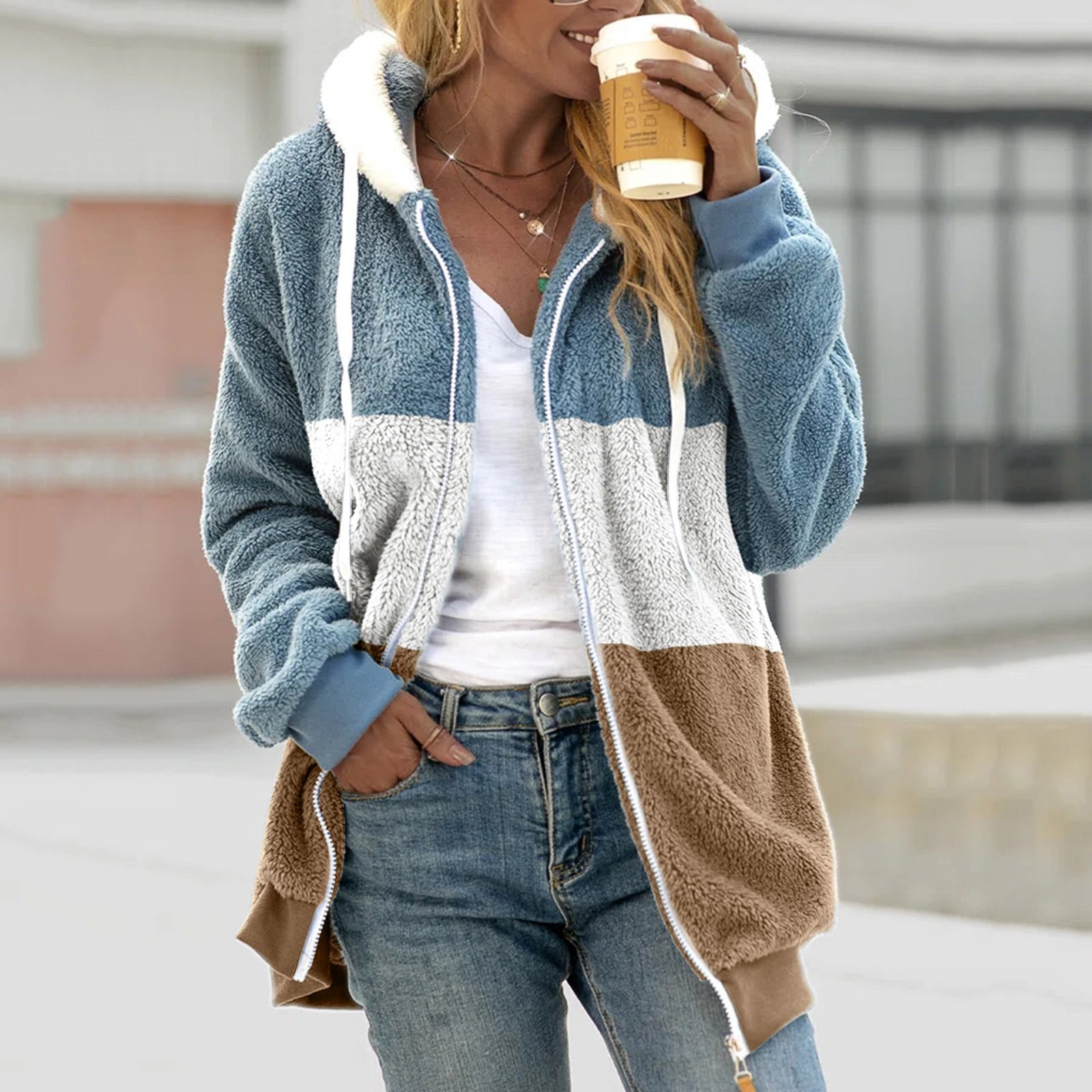 CAICJ98 Womens Winter Coats Jackets for Women,Fall 2023 Oversized Lapel ...