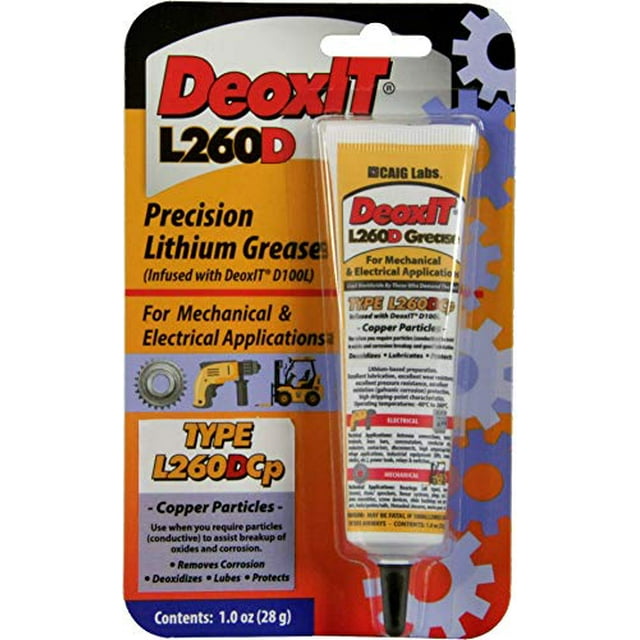CAIG LABORATORIES, DeoxIT L260-DC1, Lithium Grease with Cleaner ...