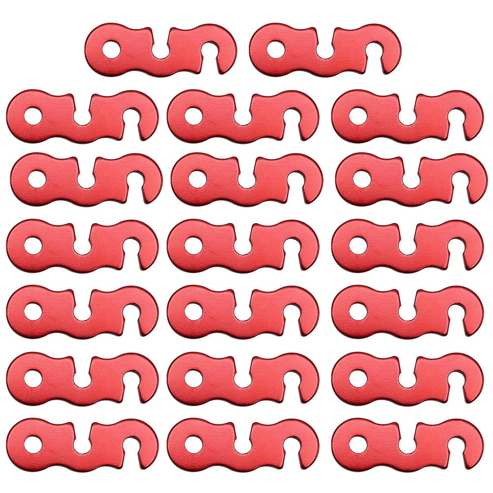 CAIJIEXI 10/20Pcs Camping Tent Wind Rope Buckle Aluminum Alloy S-Shaped ...