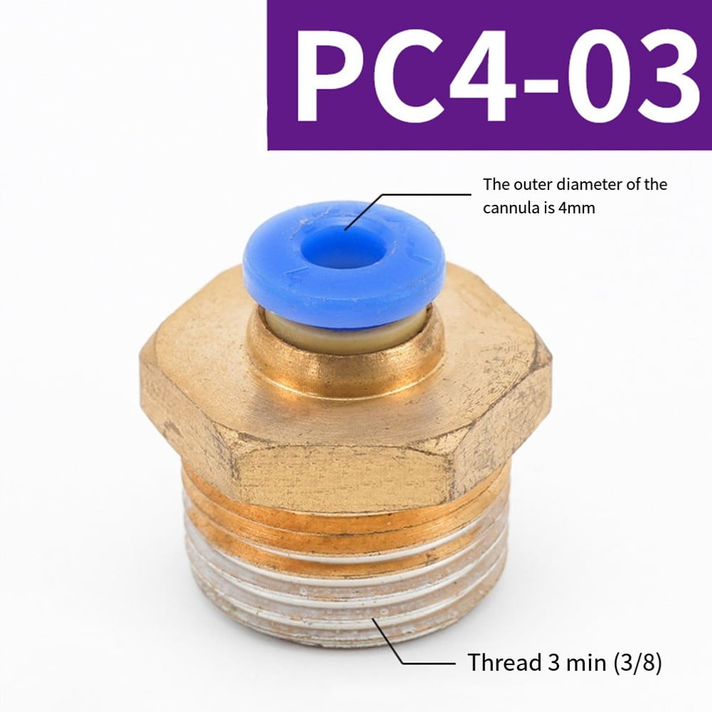 CAIJIEXI 10Pcs 4mm-16mm Copper Pneumatic Air Connector Adapter M5 1/8 ...