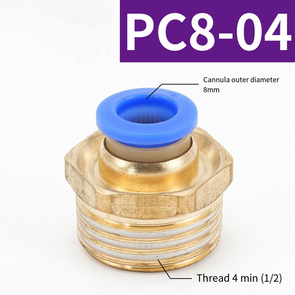 CAIJIEXI 10Pcs 4mm-16mm Copper Pneumatic Air Connector Adapter M5 1/8 ...