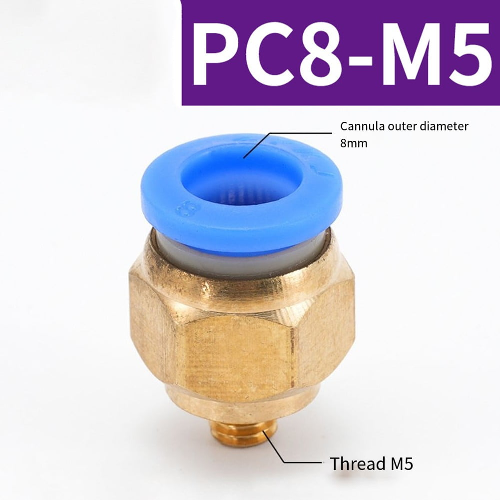 CAIJIEXI 10Pcs 4mm-16mm Copper Pneumatic Air Connector Adapter M5 1/8 ...