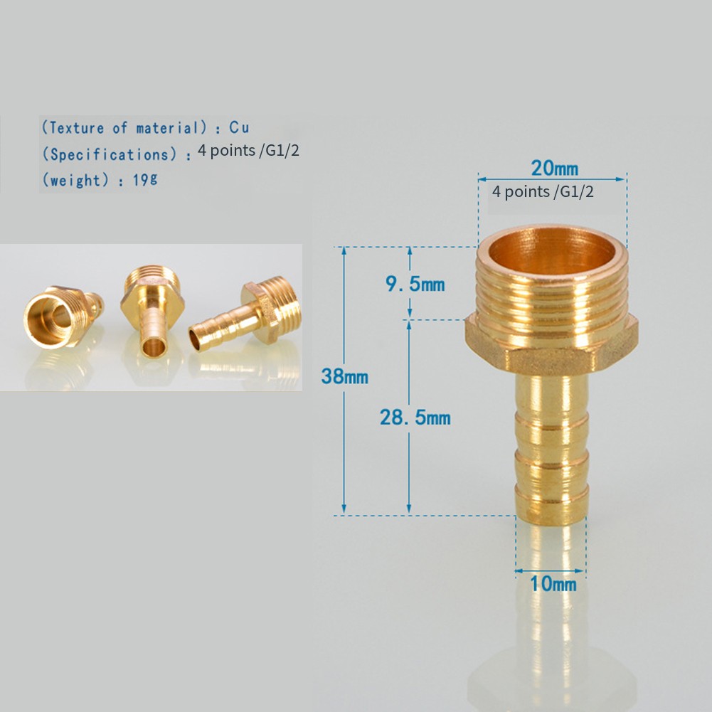 CAIJIEXI 10Pcs Brass Hose Fitting, Adapter, F1/2 Internal Thread or ...