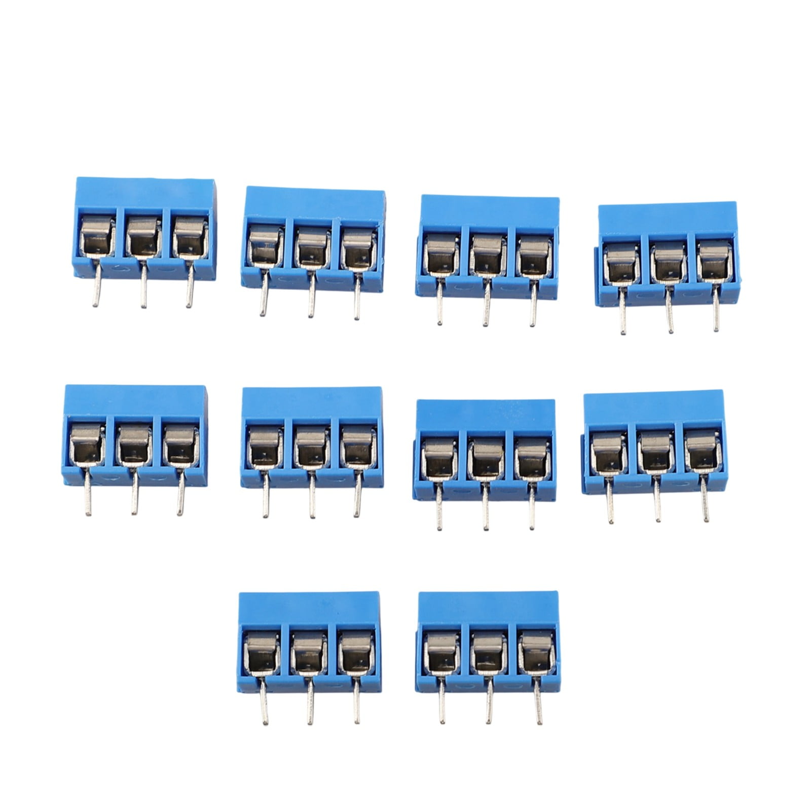 CAIJIEXI 10pcs KF301-3P Terminal Blocks 3-Pin 5.08mm Blue Connect ...