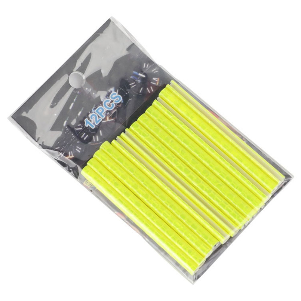 CAIJIEXI 12pcs Bicycle Reflective Stickers Wheel Spokes Tubes Strip ...